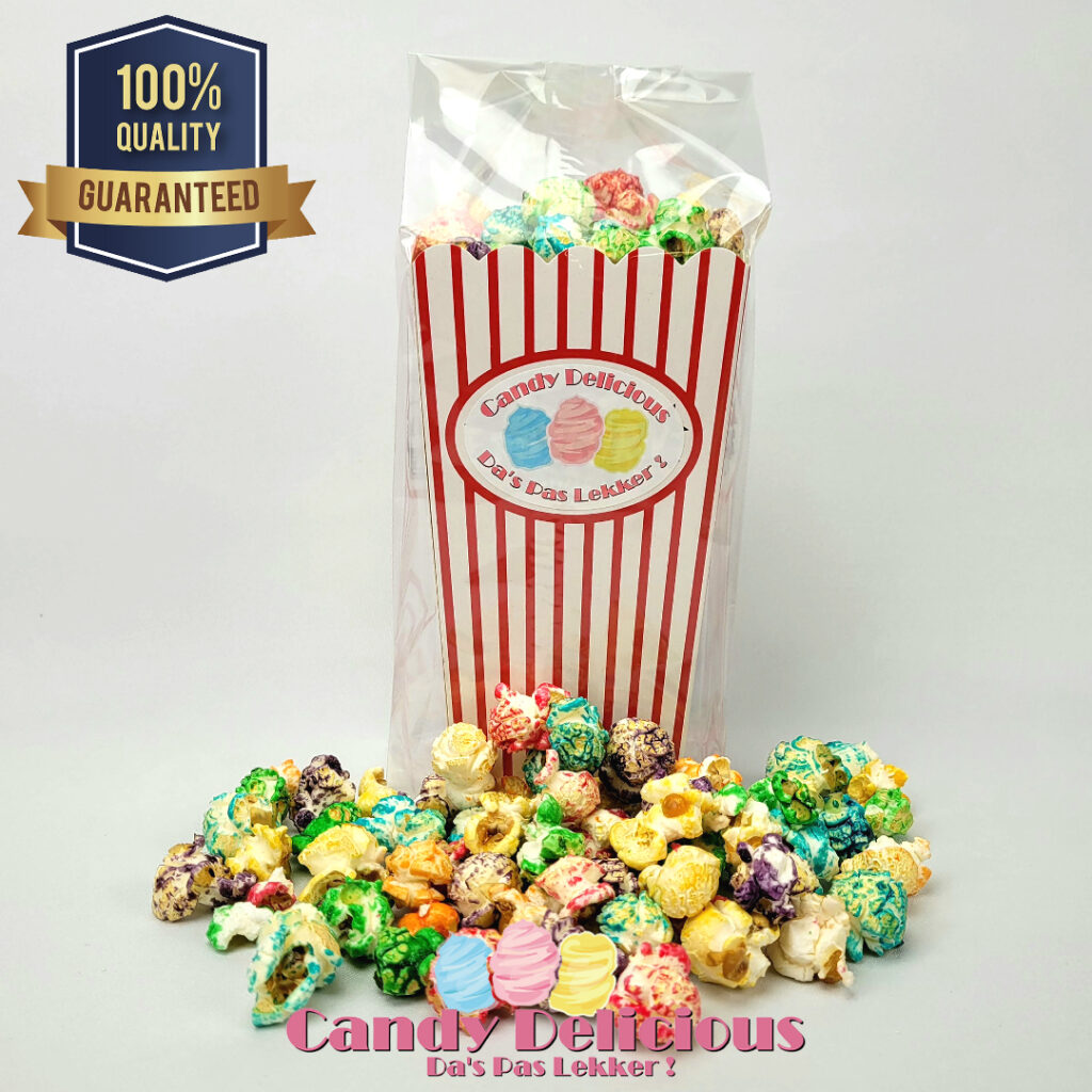 Beker Gekleurde Popcorn 60 gram | Candy Delicious